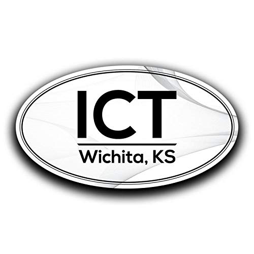 Amazon.com: ICT Wichita Kansas Airport Code Decal Sticker Home Travel ...