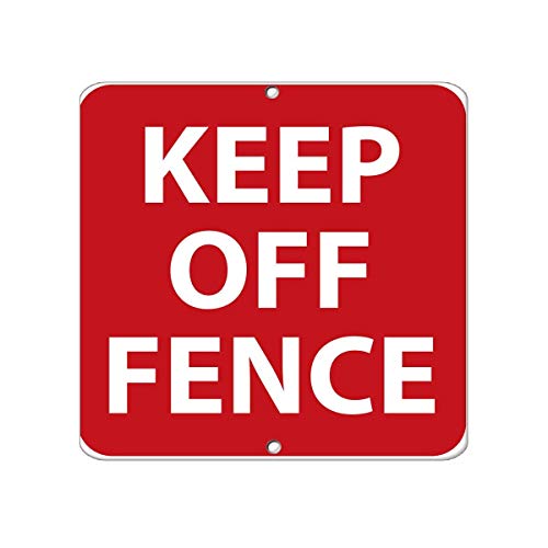 Amazon.com : Glad grace Keep Off Fence Hazard Keep Off Aluminum Metal ...