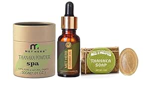 Amazon.com : Met Herb METHERB Thanaka Powder 30g and Kusumba Oil 30ml ...