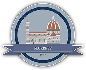 Amazon.com - Florence Italy Travel Emblem Sticker | Car Bumper, Laptop ...