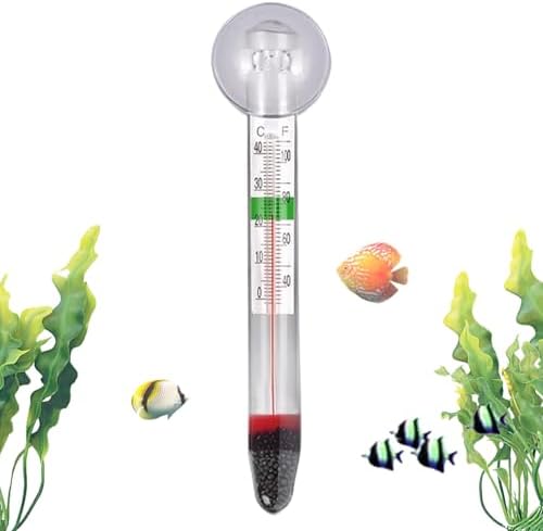 Aquarium Thermometer, Floating Aquarium Glass Thermometer With Suction ...