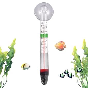 Aquarium Thermometer, Floating Aquarium Glass Thermometer With Suction ...