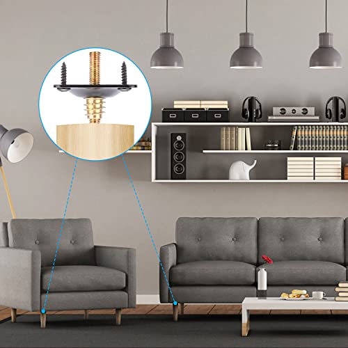 MORROWIND Furniture Leg Mounting Plates, Set of 4 Black Mounting Plates ...