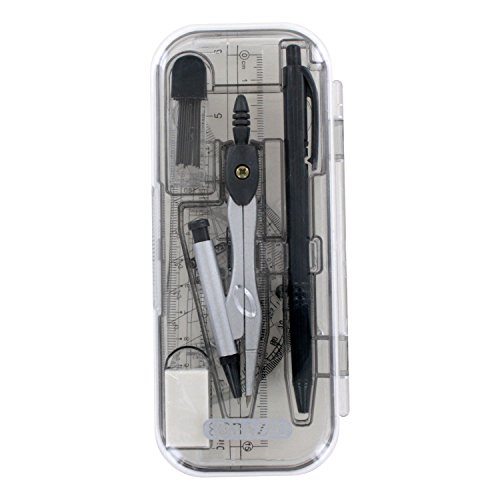 9 Piece Math Tool Sets, Rulers, Protractor, Mechanical Pencil Compass ...