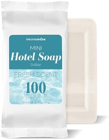Amazon.com : Bulk Hotel Soap Bars (100 Count), Fresh Scent Travel Size ...