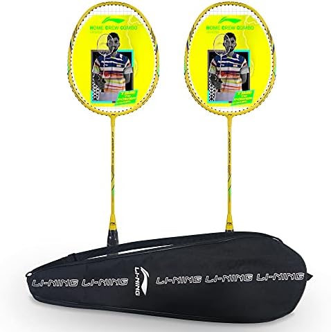 Li-Ning Aluminum XP 2020 Badminton Racket (Yellow) -Set of 2 : Amazon ...