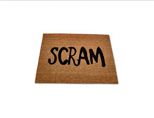 Amazon.com: Scram Funny Doormat, Size Large - Welcome Mat - Doormat ...
