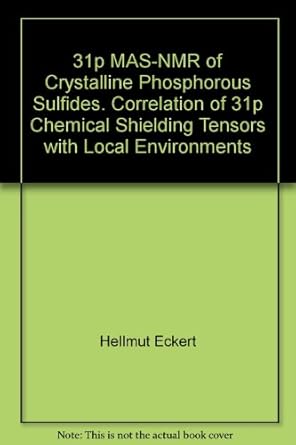 31p MAS-NMR of Crystalline Phosphorous Sulfides. Correlation of 31p ...