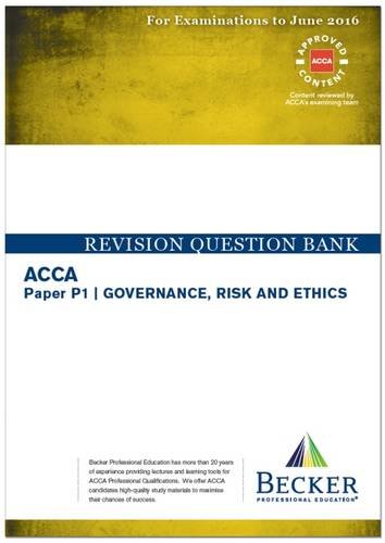 Amazon | ACCA - P1 Governance, Risk and Ethics (for Exams Up to June ...