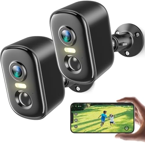 Amazon.com : Techage Security Cameras Wireless Outdoor, Battery Powered Wireless Cameras for ...