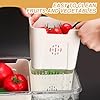 Amazon.com: Sousnous Airtight Fruit Storage Containers for Fridge, 3 ...