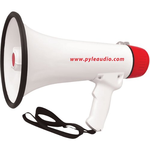 Pyle Genuine 40-Watt Professional Megaphone/Bullhorn - White : Amazon ...