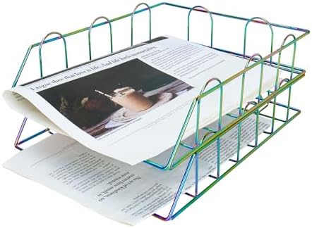 Amazon.com: Juvale Rustic Wood Stackable Paper Tray for Office and ...