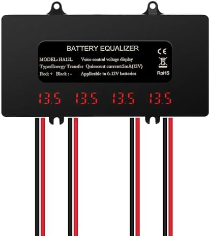 DEWIN Batterie Balancer, Battery Equalizer 48V Digital Display 4 x 12V ...
