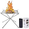 ibforcty Portable Foldable Outdoor Camping Fire Pit, 304 Stainless ...
