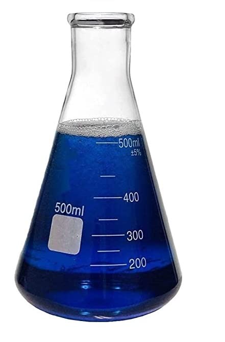 Witeg Borosilicate Glass Conical Flask 500 ML (Pack of 2) |Erlenmeyer ...