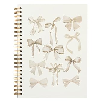 PLKMN Coquette Pink Bow Notebook Journal, Preppy Notebook, Pink ...