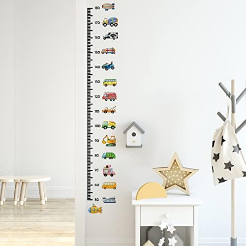 Amazon.com: Dreothy Cartoon Car Height Growth Chart for Kids Removable ...