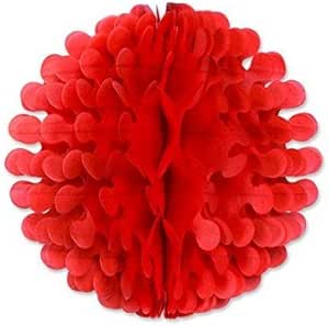 Amazon.co.jp: Beistle Party Decorations Tissue Flutter Ball Red 9 ...