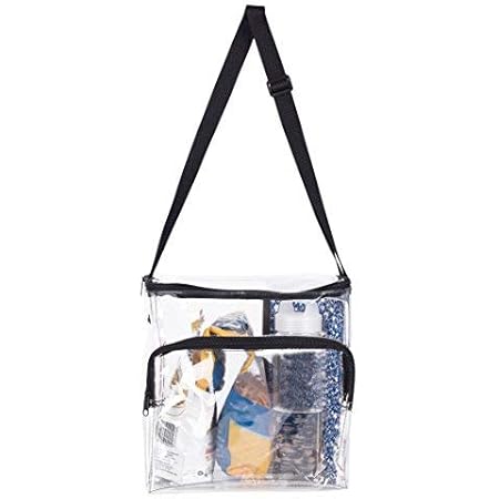Lonchera mediana transparente transparente con correa ajustable con ...