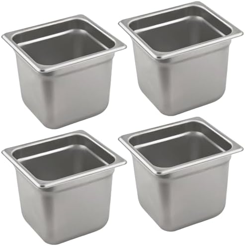 Amazon.com: SHEUTSAN 6 PCS 1/6 Size Steam Table Pan, 2.5 Inch Deep ...