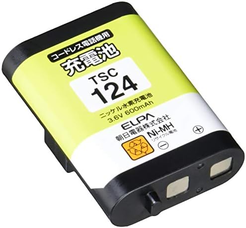 Amazon | エルパ (ELPA) 大容量長持ち充電池 パナソニック他同等品 3.6V 800mAh ニッケル水素充電池 TSA-124 | エルパ(ELPA) | 充電式電池