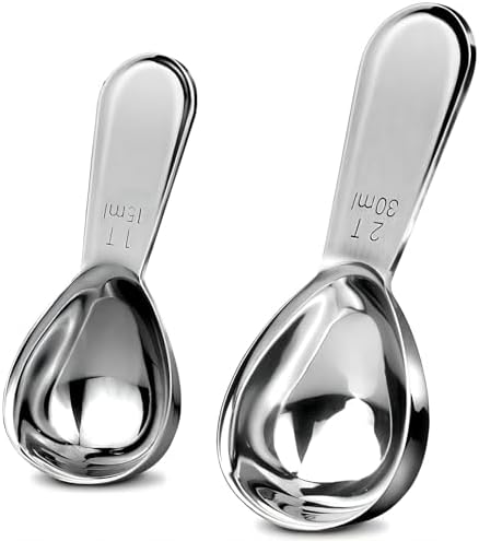 Amazon.com: Coffee Scoop 18/8 Stainless Steel Coffee Measuring Spoon 2 ...