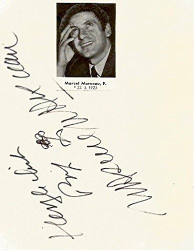 Amazon.com: Marcel Marceau (+) French actor and mime, signed card ...