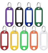 Uniclife 24 Pack Oval Key Tags Colorful Tough Plastic Key Chain Tags ...