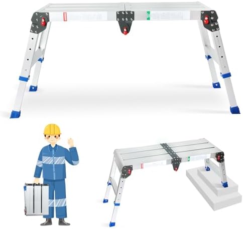 Amazon.com: Foldable Aluminum Work Platform, 12.7 lb, Easy-Installation ...