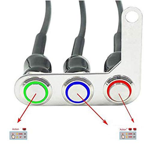 Amazon.com: RAYANA Universal Stainless Steel LED Motorcycle Switch ON ...