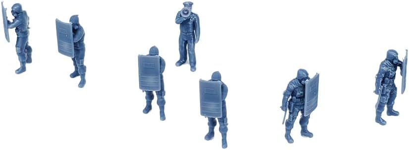 Amazon.com: Outland Models Scenery Riot Police Figure Set 1:64 S Scale ...
