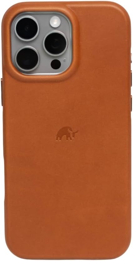 Amazon.com: Bullstrap Flex Leather Case for iPhone 16 Pro Max w/TPU Rim ...