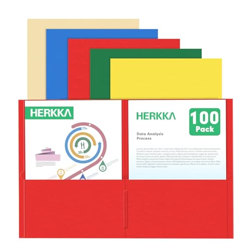 Snapklik.com : Two Pocket Folder, 100 Pack 2 Pocket Folders, Letter ...