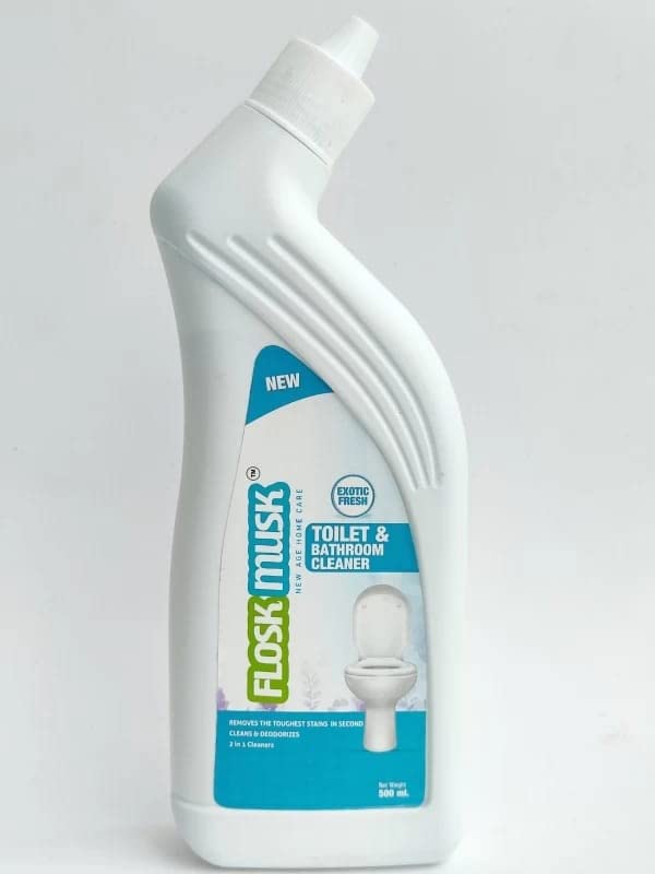 Flosk Musk Toilet and Bathroom Cleaner Blue Exotic Home care Pack of 1 ...
