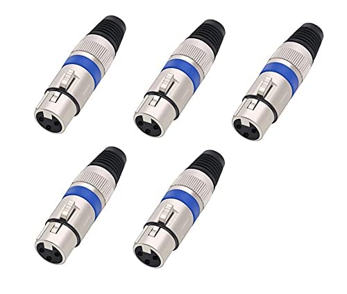 Buy ESPtronics (5 Pcs) Audio 3Pin XLR Jack Microphone Mixer Connector 3 ...