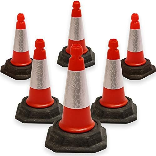 6 Red Traffic Cones 500mm By innovatus : Amazon.co.uk: DIY & Tools