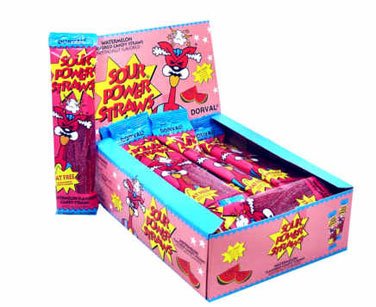 Buy Sour Power Straws - Watermelon, Wrapped, 24 count Display box ...