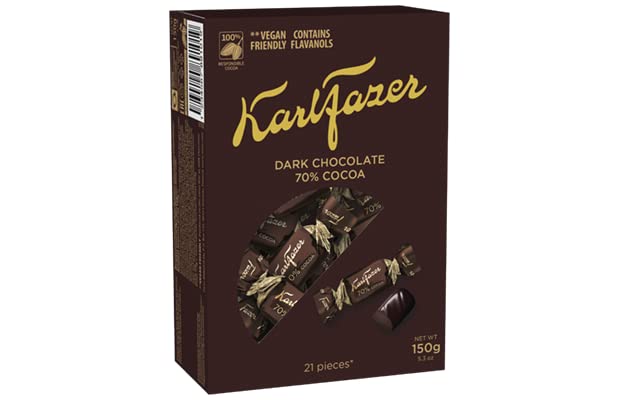 Amazon.com: Fazer Karl Fazer Dark 70% cocoa Chocolate 1 Box of 150g 5.3oz