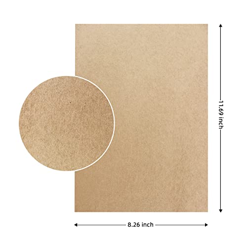 Snapklik.com : 100 Sheets Blank Brown Card Stock Paper Kraft Cardstock ...