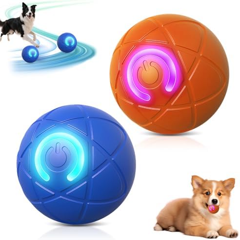 Pet Supplies : 2Pcs Smart Jumping Ball for Dogs, Interactive Dog Toys ...