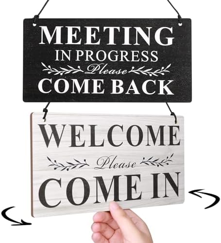 Amazon.com : Putuo Decor Meeting in Progress Door Sign, Do Not Disturb ...