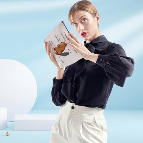 Anatomy of A Beaver Canvas Makeup Bag Beaver Love Gift Beaver Themed ...