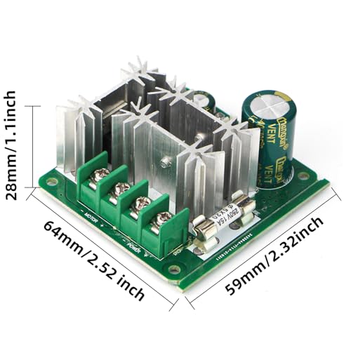 Snapklik.com : Upgraded 6V-90V 15A DC Motor PWM Speed Controller 2PCS
