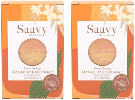Amazon.com : Saavy Naturals 2 PACK Sweet Orange 5oz x 2 Handmade Body ...