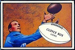 1953 Bowman Regular (Football) Card# 77 Cloyce Box of the Detroit Lions ...