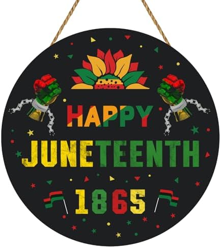 Amazon.com: Geetery Juneteenth Decorations Happy Juneteenth Day Sign 12 ...
