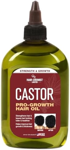 Amazon.com: Hair Chemist Pro-Growth Natural Castor Hair Oil, Large 12 ...