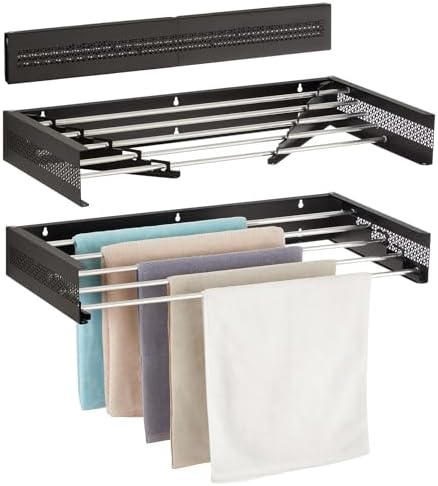 Amazon.com: Wall Mounted Drying Rack - Clothes Drying Rack Wall Mounted ...