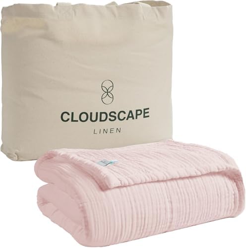 Amazon.com: CLOUDSCAPE LINEN Soft 8 Layer Muslin Blanket Twin Size, 100% Cotton Blanket for ...